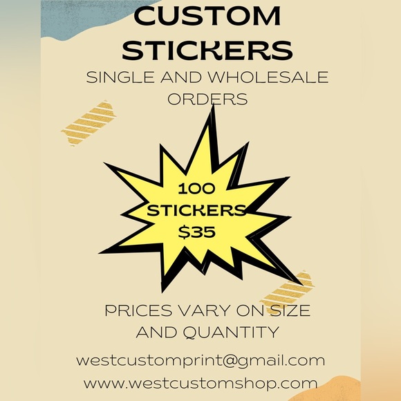 Other | Custom Made Stickers Water Resistant Decals | Poshmark